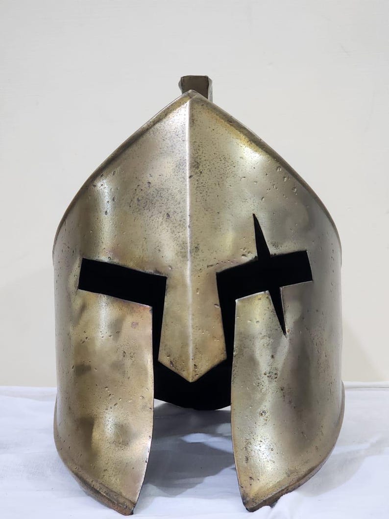 Spartan Helmet, Antique Brass Spartan Warrior Helmet, Spartan Helmet ...