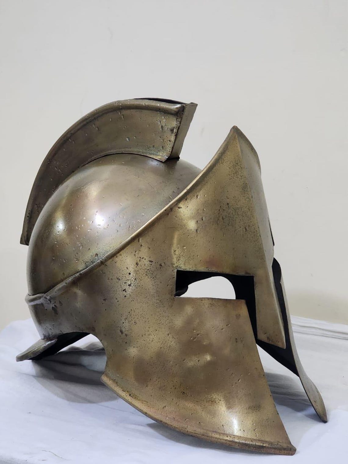 Spartan Helmet, Antique Brass Spartan Warrior Helmet, Spartan Helmet ...