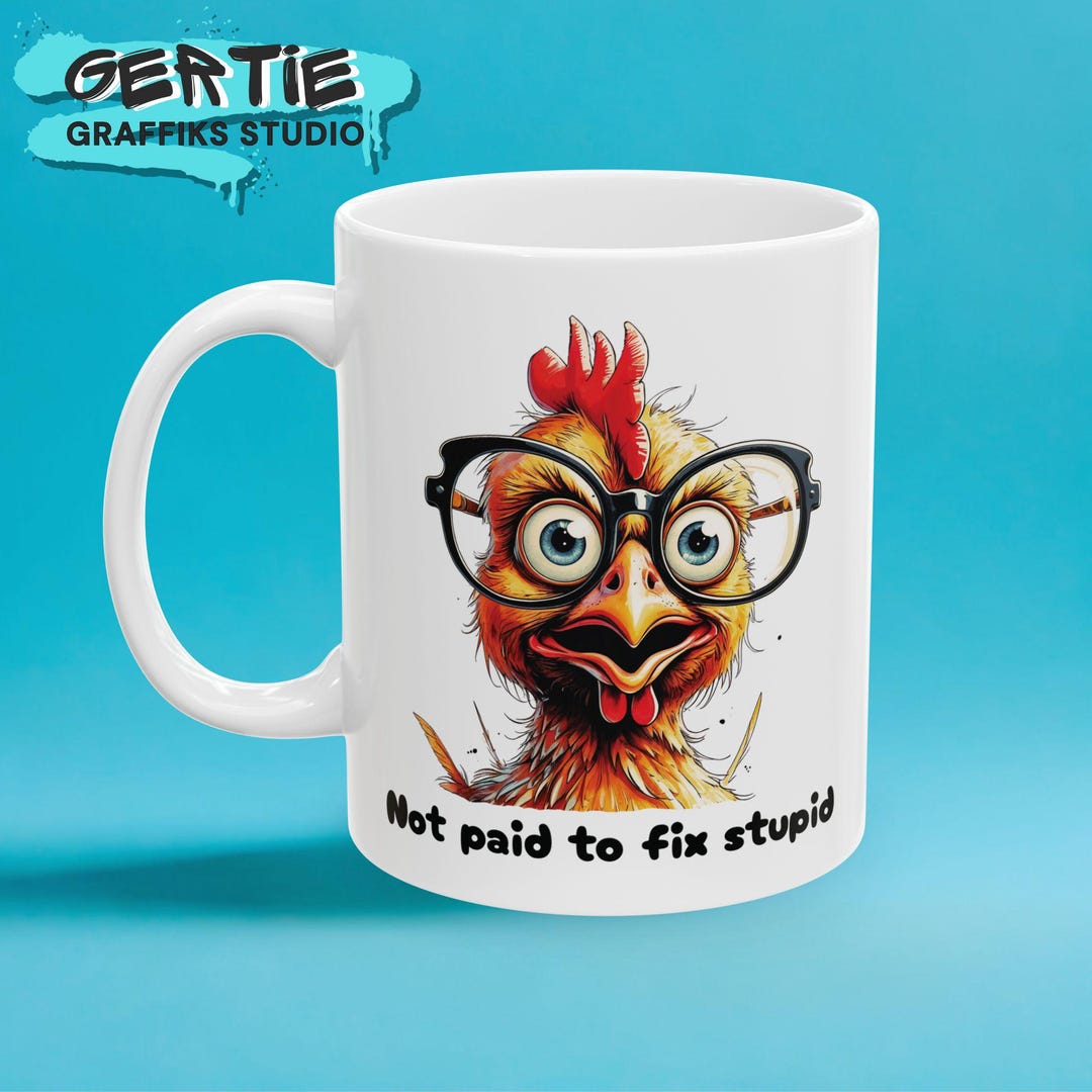 Funny Chicken Coffee Mug: Rude Humor Gag Gift - Etsy