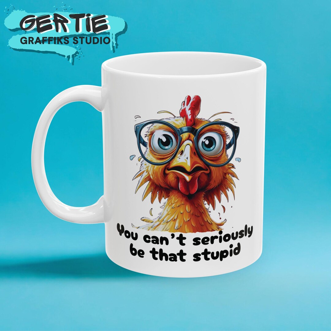 Funny Chicken Coffee Mug: Rude Humor Gag Gift - Etsy