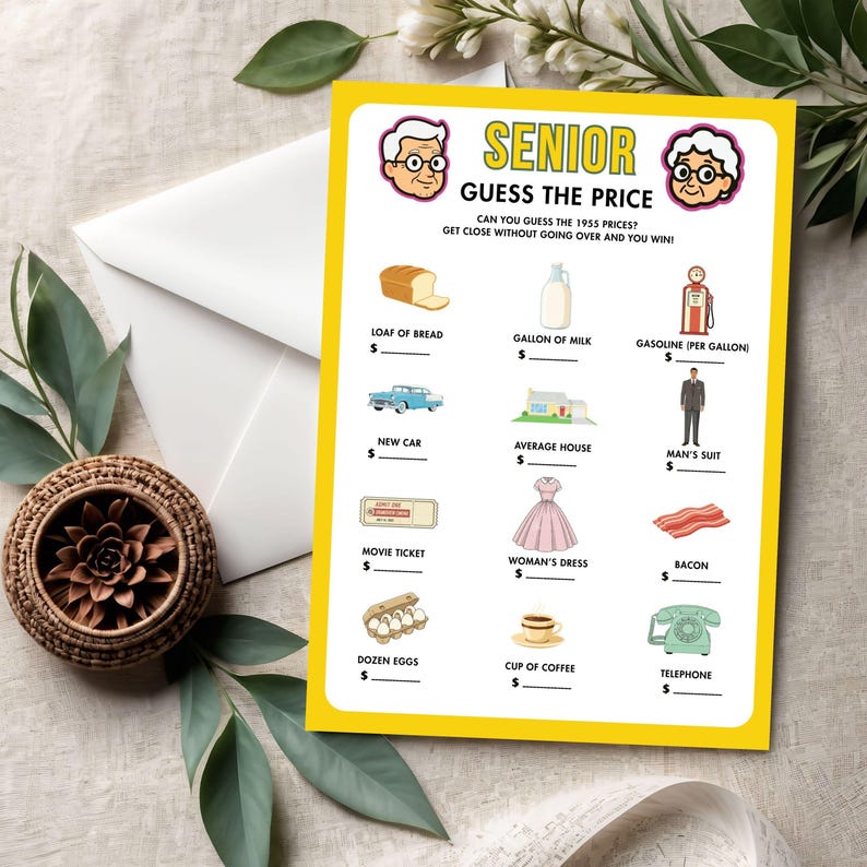 Guess the Price Game for Seniors, Fun Memory and Trivia Game for ...