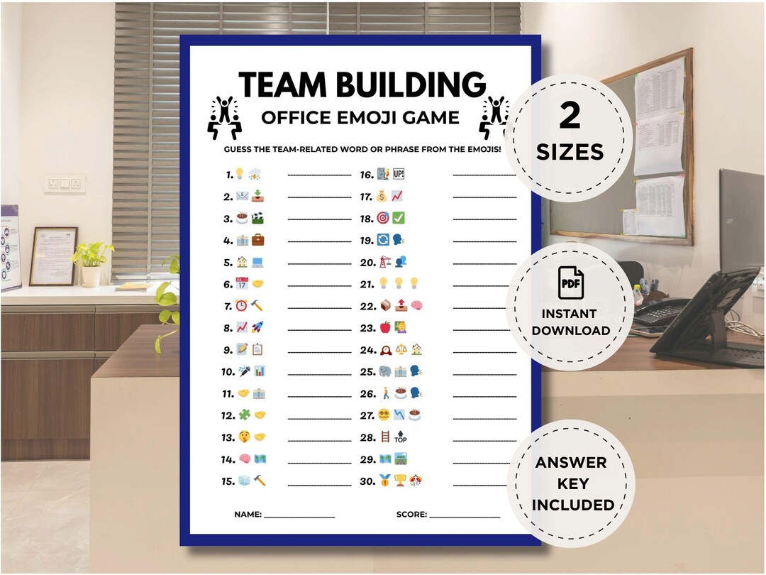Office Emoji Game, Team Building Games for Work, Staff Meeting ...