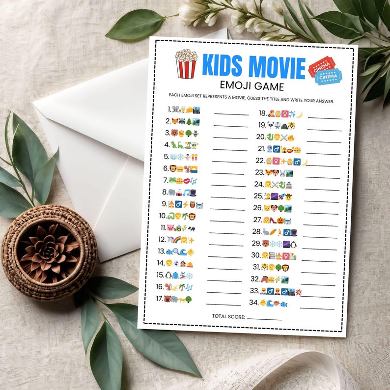 Kids Movie Emoji Game, Guess the Movie Game, Children's Movie Emoji ...