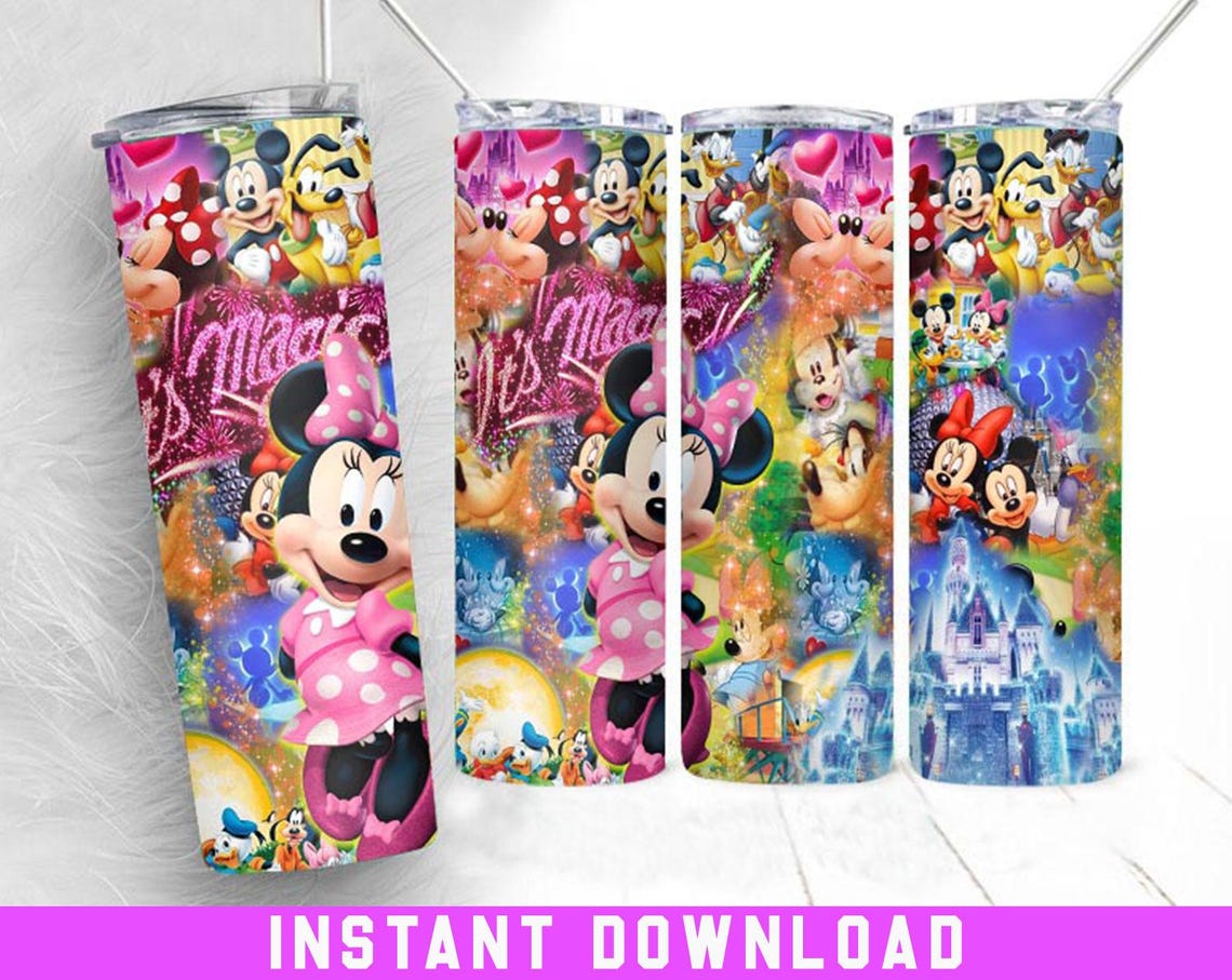 Minnie Mouse Skinny Tumbler Template PNG, Mouse & Dlsney Friends ...