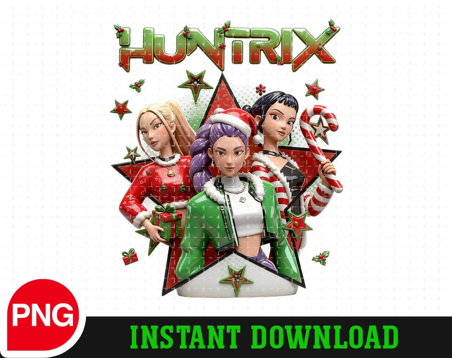 Kpop Huntrix Christmas PNG, Huntrix Fans (instant Download) - Etsy