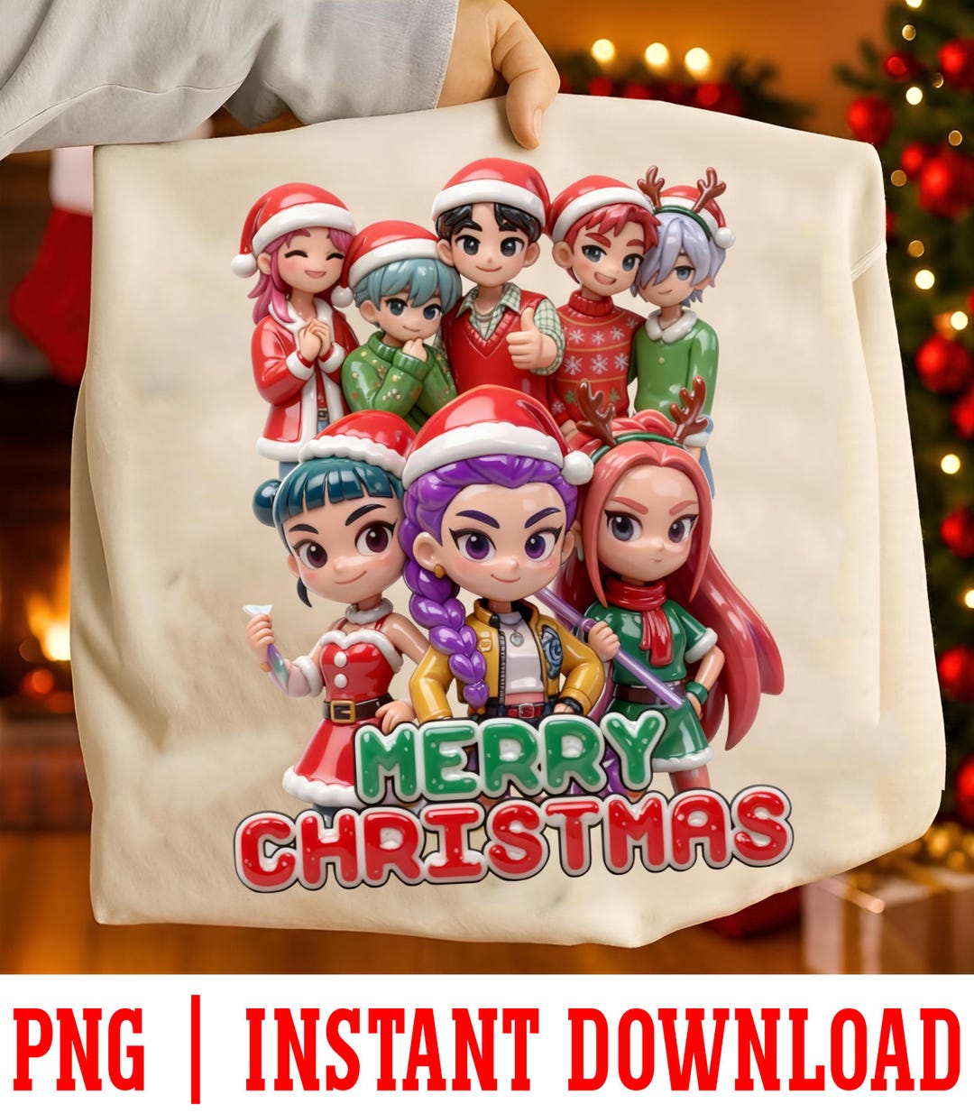 Kpop Huntrix Christmas PNG, Huntrix Fans, Digital Download - Etsy