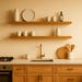 Handmade Natural Wood Floating Shelf: Rustic Home Decor - Etsy