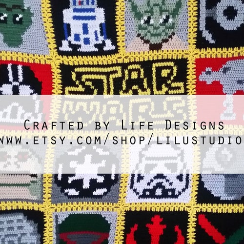 Star Wars Themed Charts for Crochet or Knitting Pattern graph | Etsy