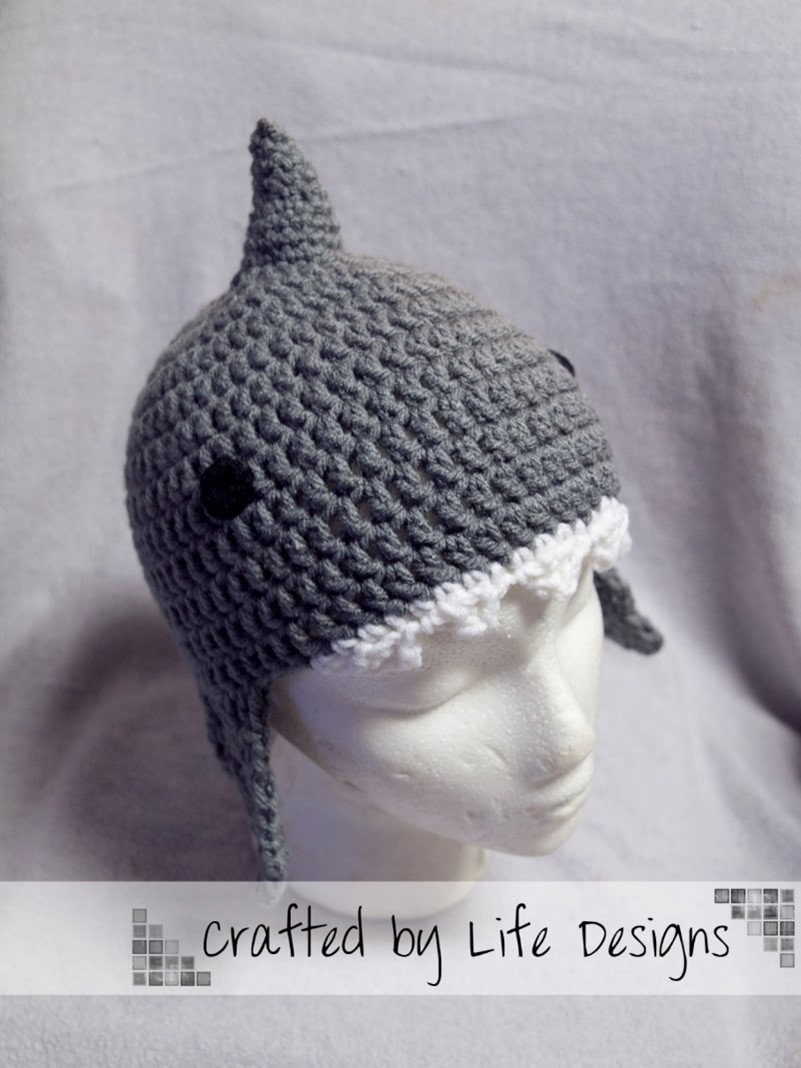 Shark Hat Crochet Pattern - Etsy