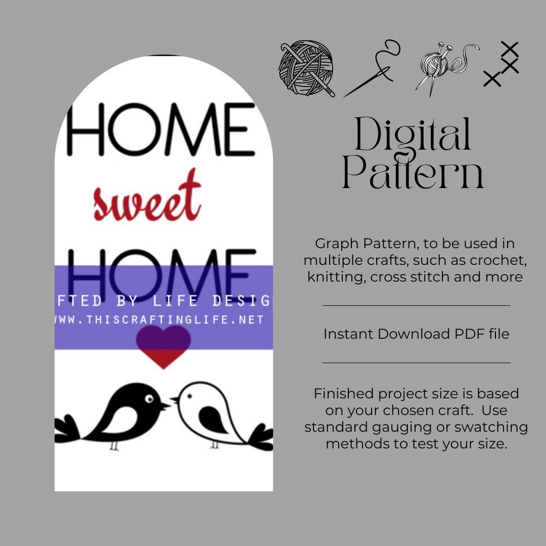 Home Sweet Home Chart for Knit or Crochet {graph Style Pattern and ...