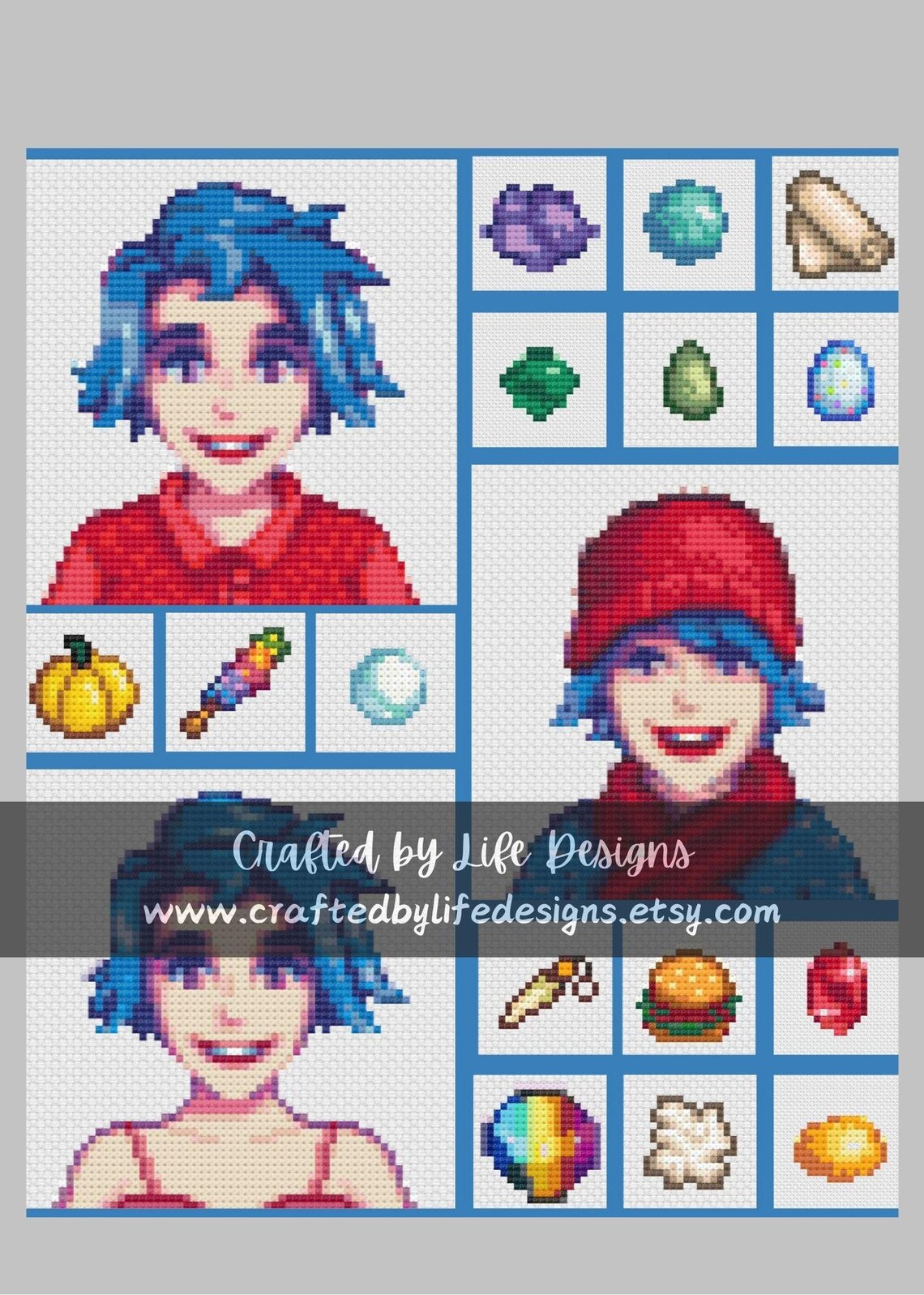 Stardew Valley Emily Crochet/knitting Charts: Blanket Pattern (PDF ...