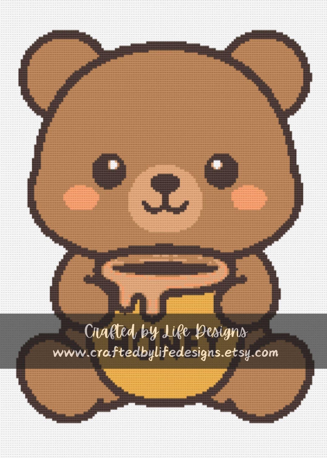 Teddy Bear Blanket Chart for Knit or Crochet {graph Style Pattern and ...