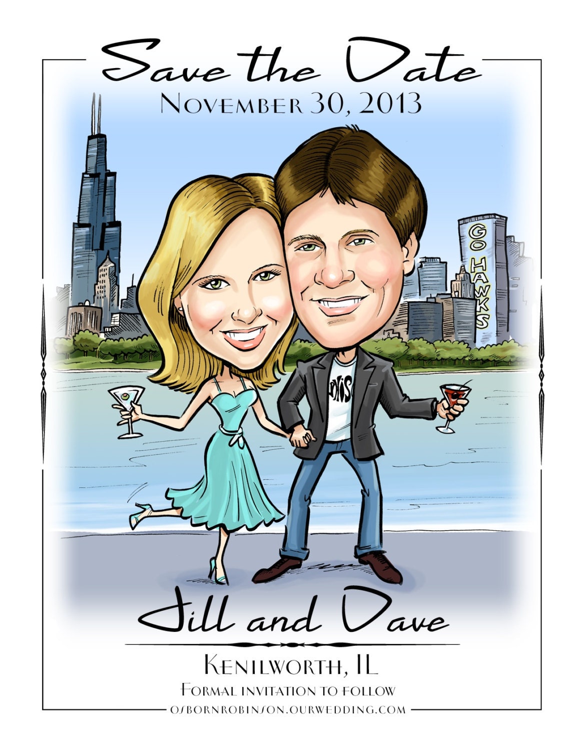 Fun Cute Caricature Save the Date Cards and Magnets Wedding | Etsy