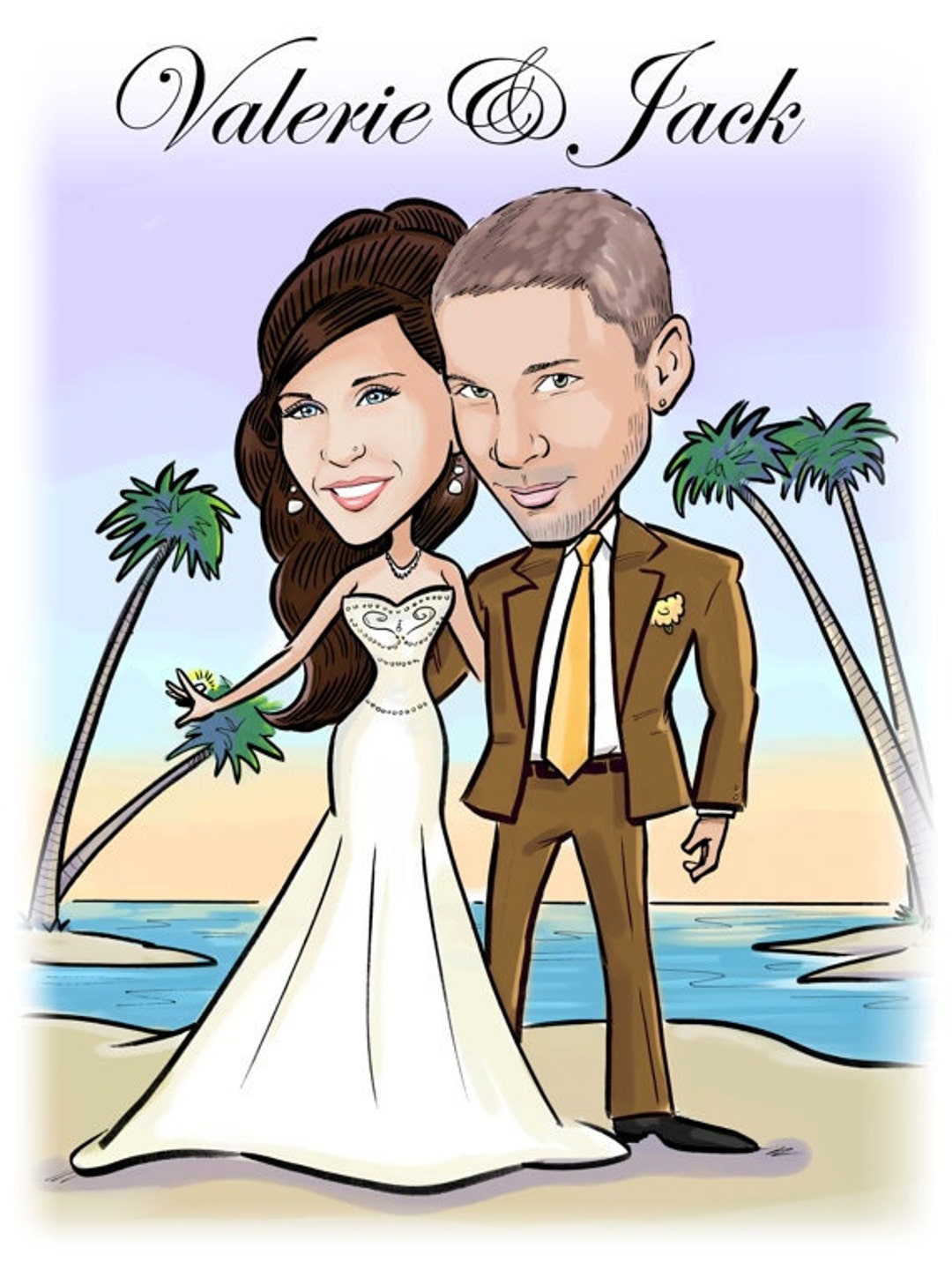 Guest Book Poster for Signing at Wedding Reception - Custom Illustrated ...