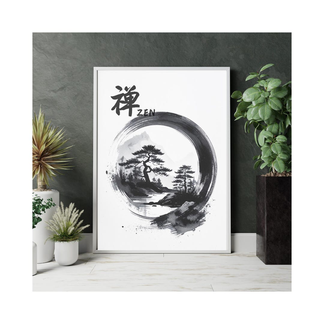 Japanese Enso Zen Wall Art, Japandi Poster, Enso Circle Digital ...