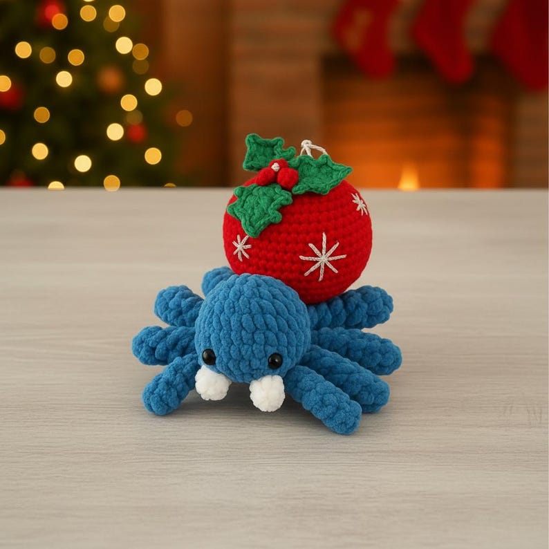 Christmas Bauble Spider Crochet Pattern, Amigurumi Holiday Bauble PDF ...