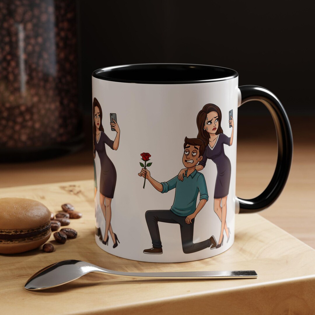 Romantic Engagement Coffee Mug, Cute Couple Mug, Love Gift, Proposal ...