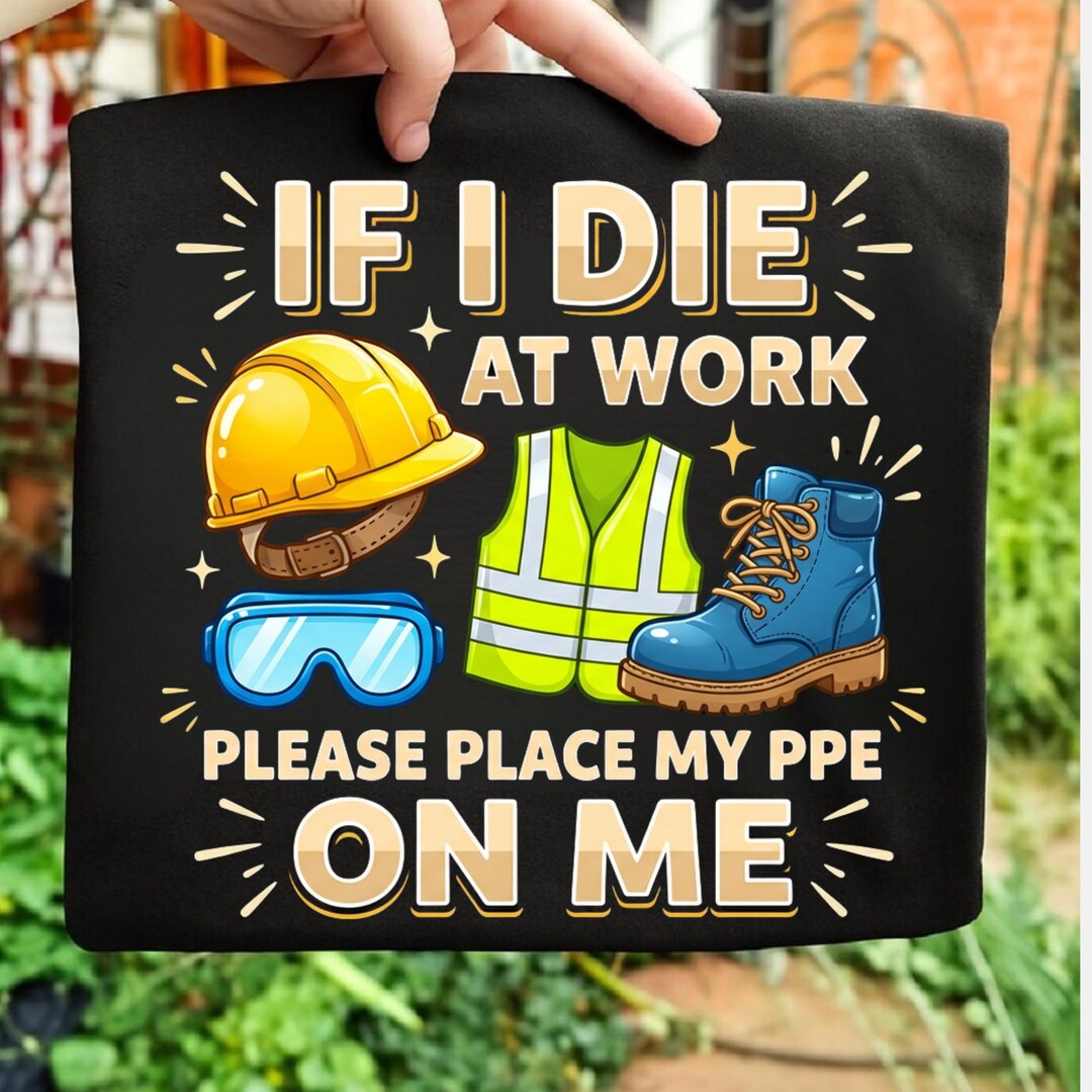 If I Die at Work Please Place My PPE on Me T-shirt, Dark Workplace ...