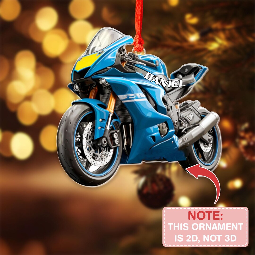 Personalized Sport Motorcycle Christmas Ornament, Custom Bike ...