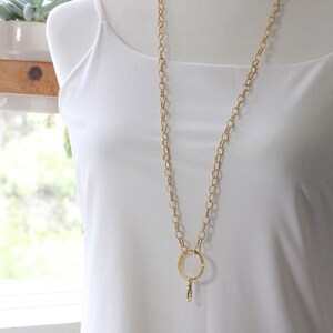 Upscale Matte Gold ID Badge Holder Lanyard for Women, Celtic Chain ID ...