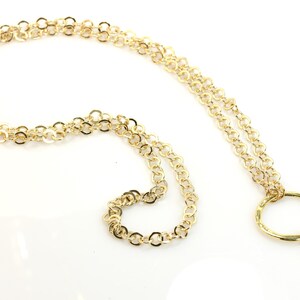 Chunky Upscale Gold ID Badge Lanyard for Women, Modern Circle Chain ID ...