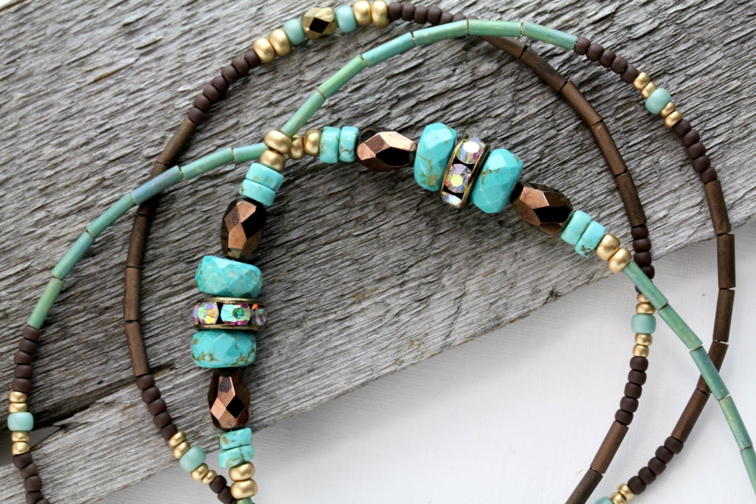 Turquoise Eyeglass Lanyard, Turquoise Eyeglass Chain, Eyeglass Necklace ...