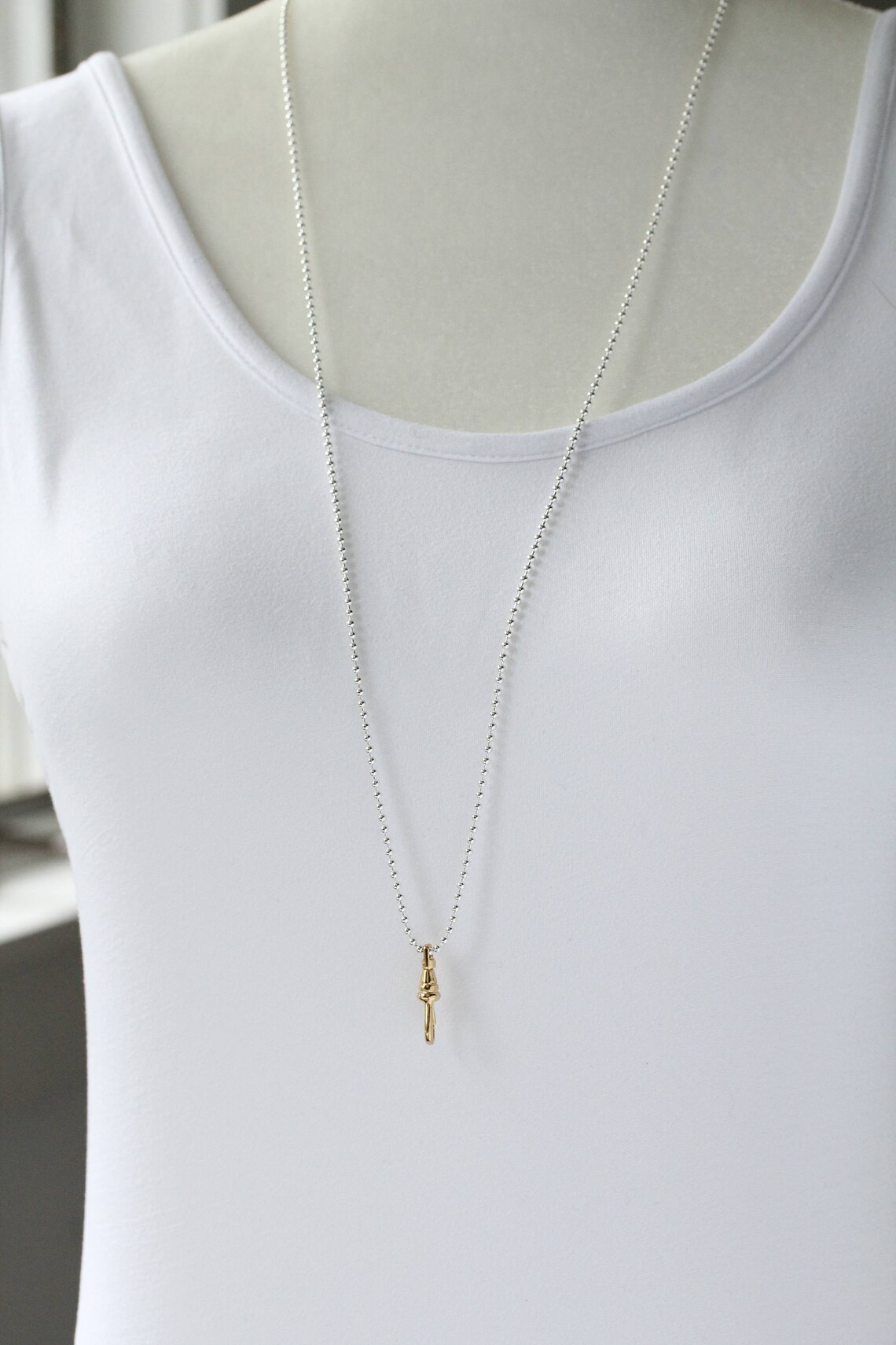 Gold ID Badge Lanyard Gold Ball Chain Lanyard Gold Lanyard | Etsy