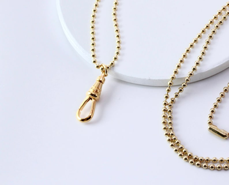 Gold ID Badge Lanyard Gold Ball Chain Lanyard Gold Lanyard | Etsy