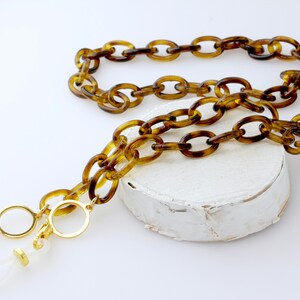 Tortoise Shell Gold Eyeglass Chain, Tortoise Sunglasses Holder ...