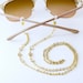 Swarovski Topaz Gold Eyeglass Chain, Glasses Chain, Designer Eyeglass Chain, Sunglasses Cord ...