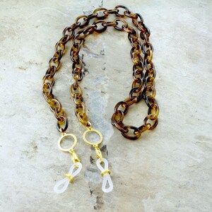 Tortoise Shell Gold Eyeglass Chain, Tortoise Sunglasses Holder ...