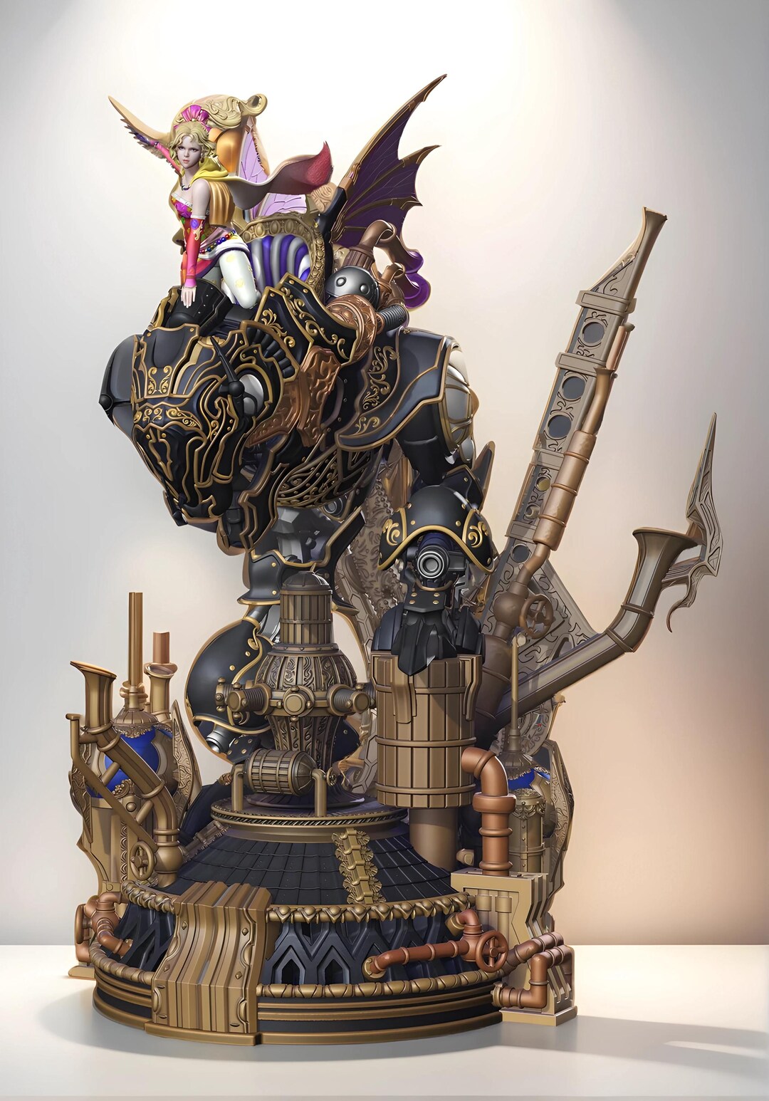 Chibi Magitek Rider | Mecha Fantasy Figurine | Cute Anime-inspired ...