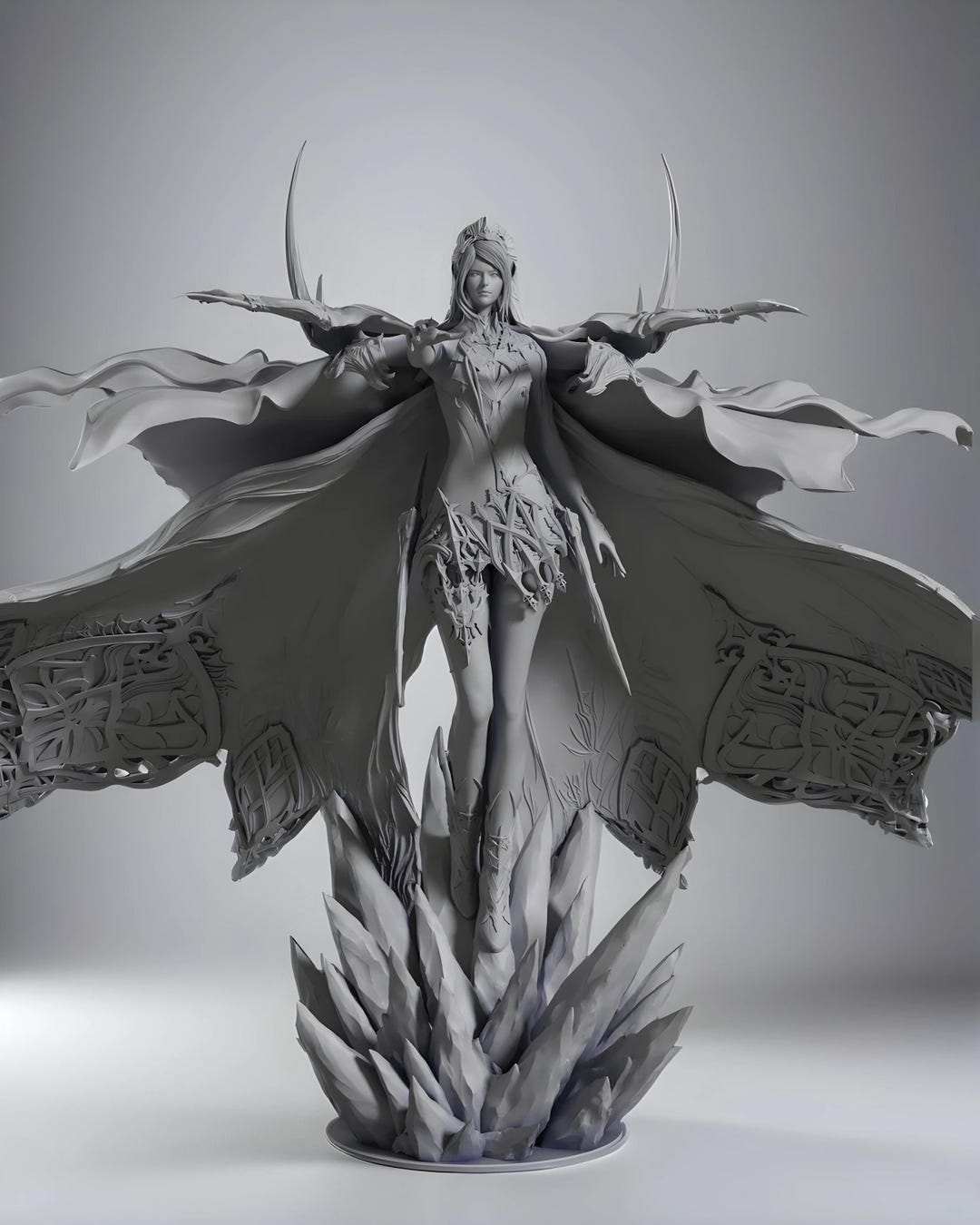 Chibi Ice Empress STL: Anime Fantasy Figurine 3D Print File - Etsy