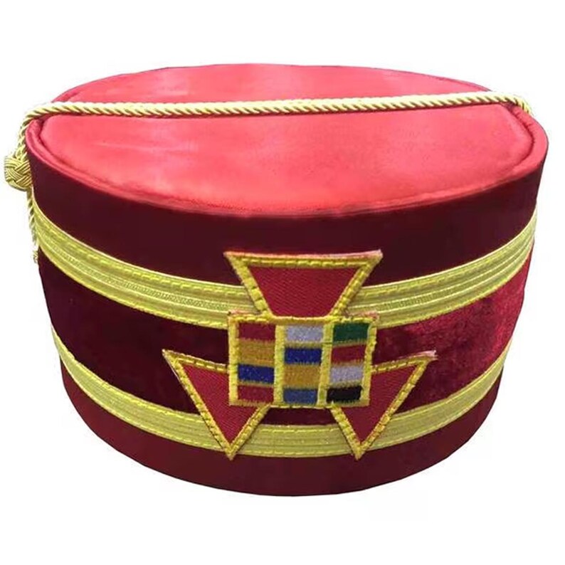 Past High Priest Royal Arch Chapter Crown Cap – Red Machine Embroidery ...