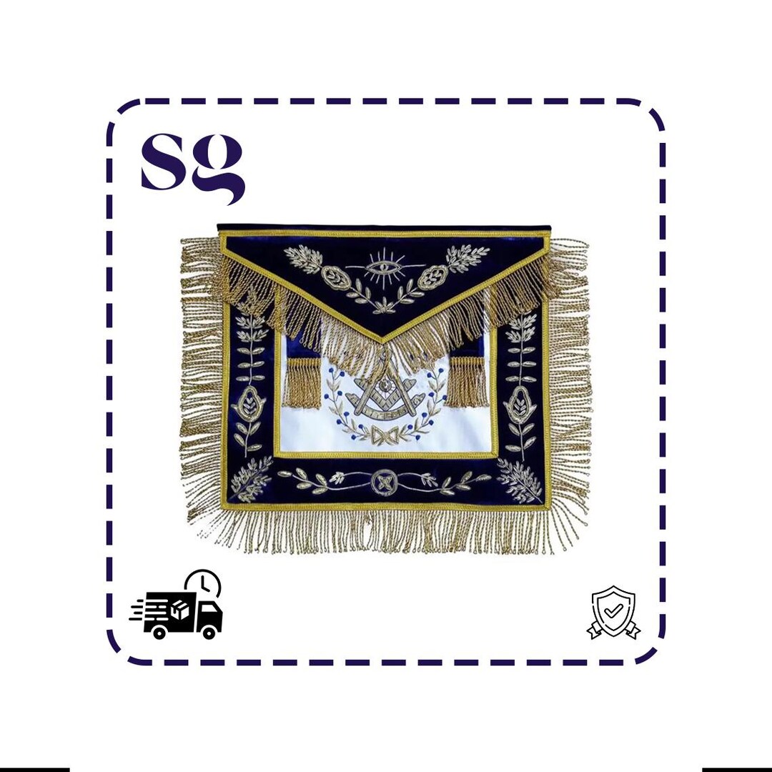 Masonic Grand Lodge Past Master Apron Hand Embroidered Bullion - Etsy