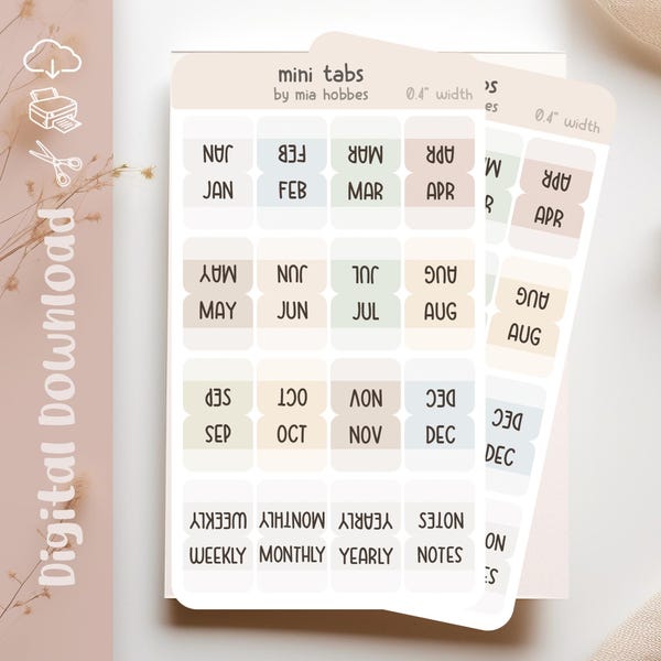 Tab Stickers - Etsy