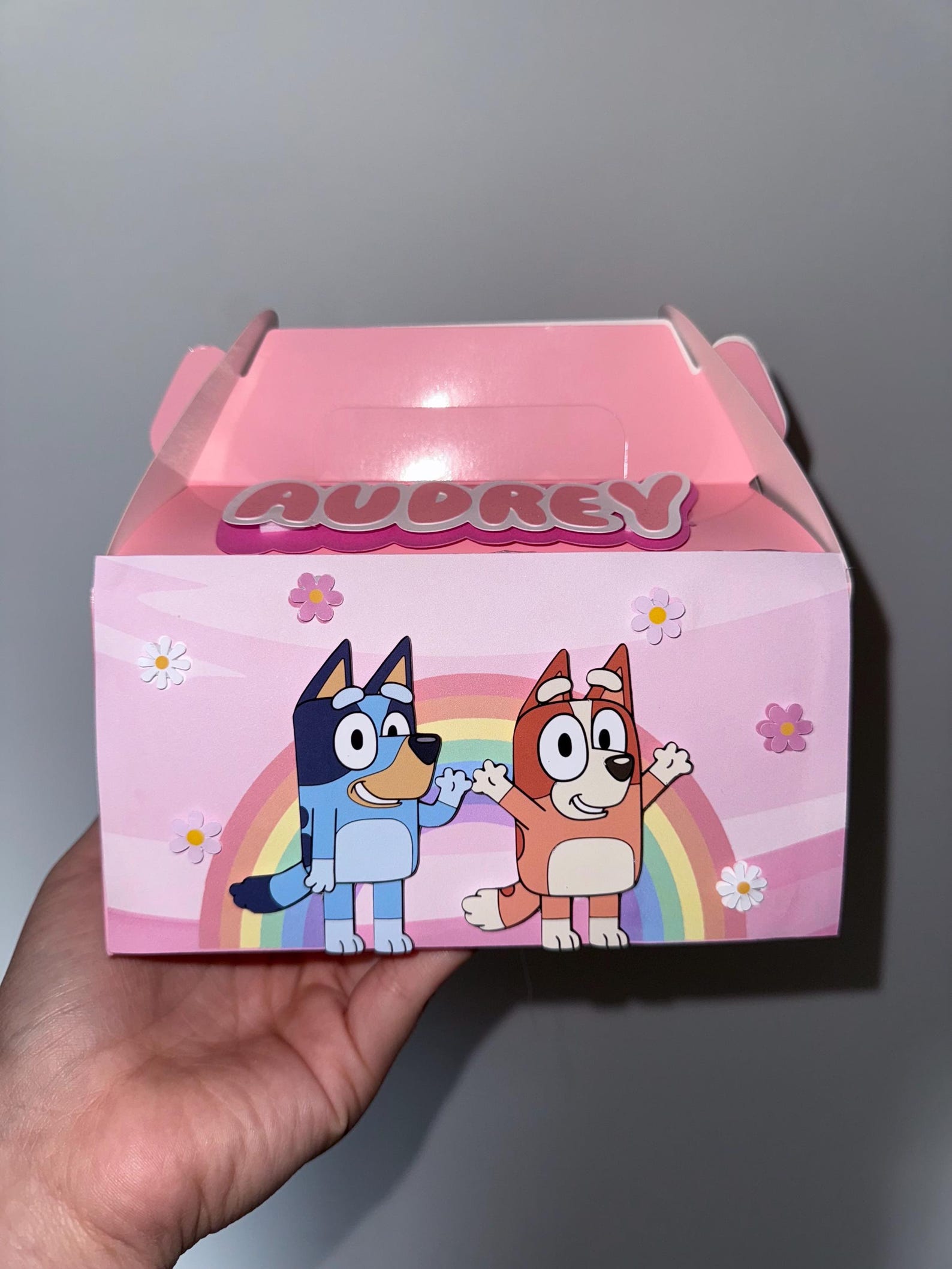 Personalized Bluey Party Favor Boxes: Pink Themed Treat Boxes - Etsy