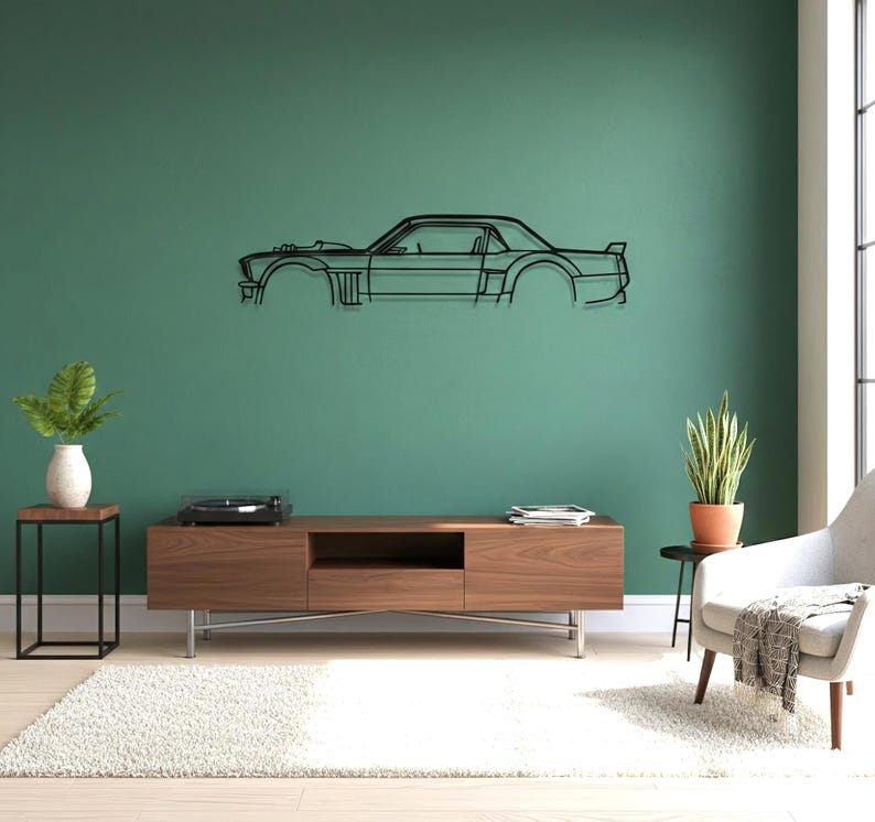 Mustang 1400 HP Car Art for Enthusiast Wall, Garage Metal Decoration ...
