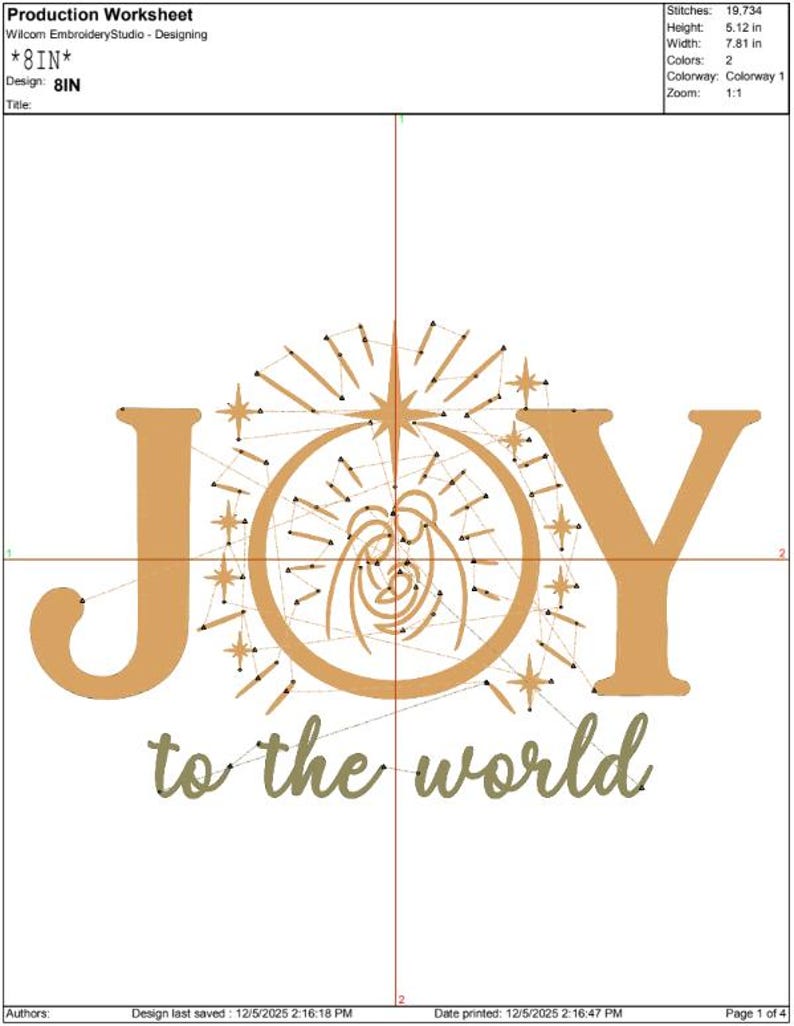 Joy to the World Nativity Embroidery Design, 5 Sizes (digital Download ...