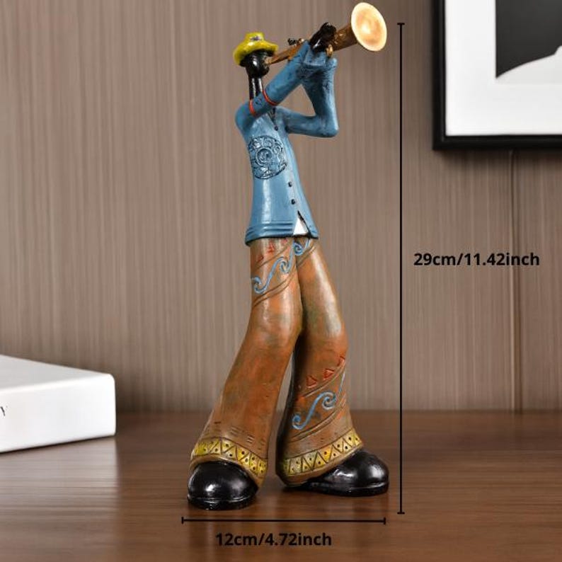 Resin Jazz Band Figurines: Colorful Music Statues for Home Decor - Etsy