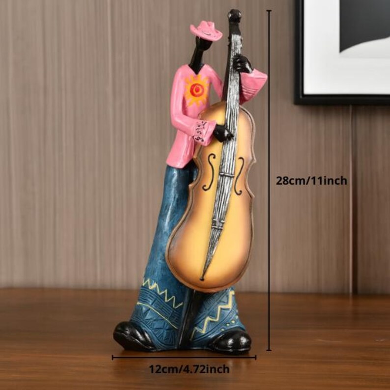 Resin Jazz Band Figurines: Colorful Music Statues for Home Decor - Etsy
