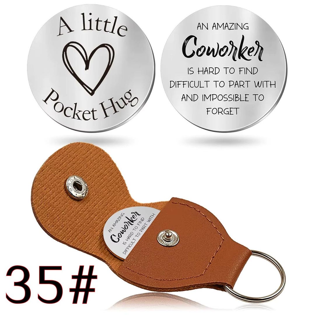 Motivational Keychain for Coworker - Inspirational Pocket Token Gift ...