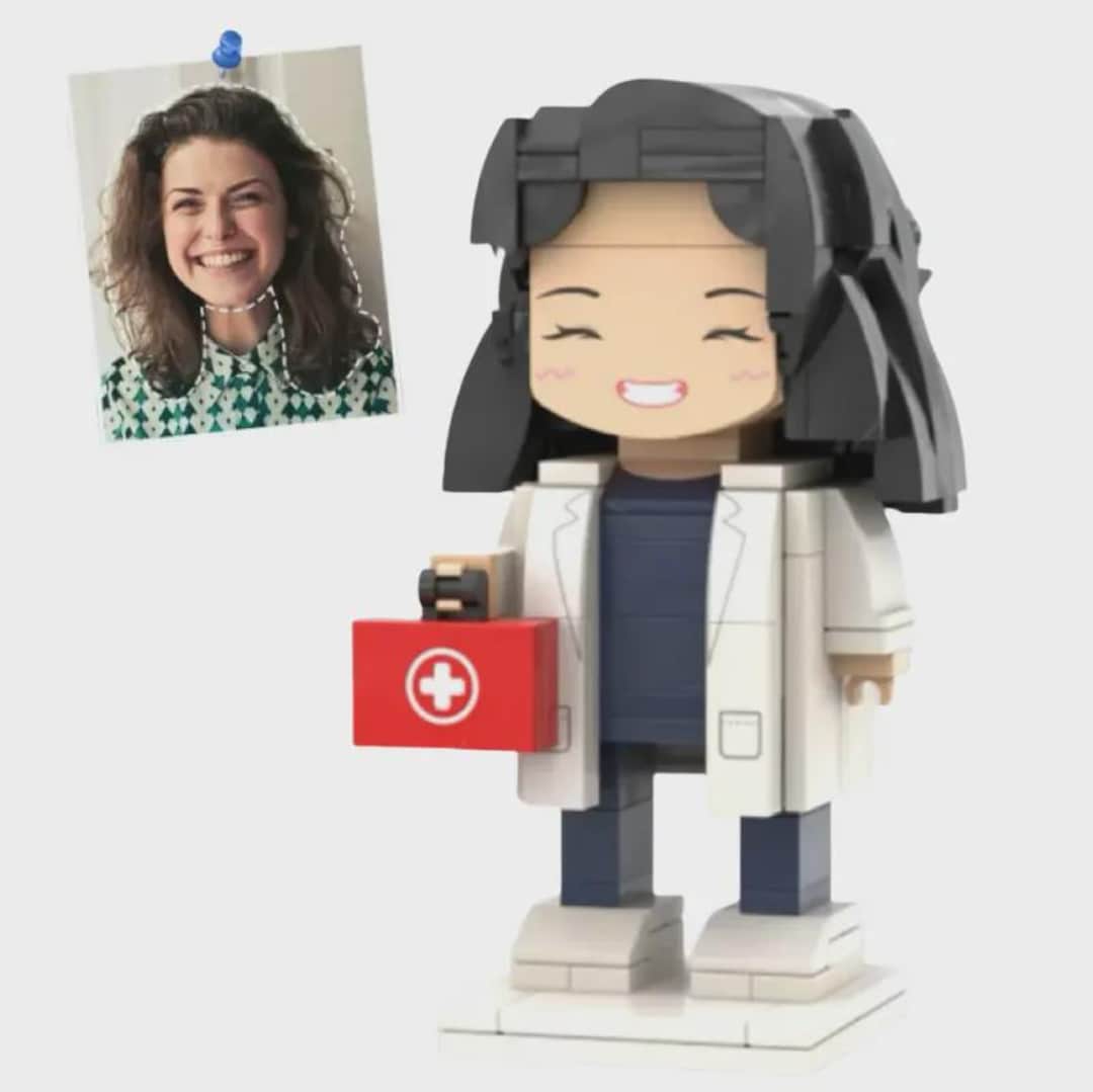 Custom Nurse Brick Figurine – Personalized Brick-style Medical ...