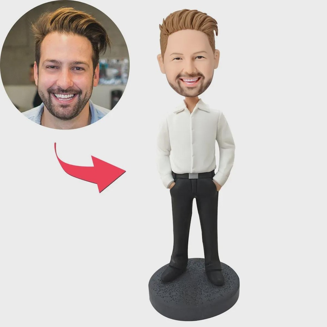 Entrepreneur Custom Figurine – Personalized Businessman Clay Sculpture ...
