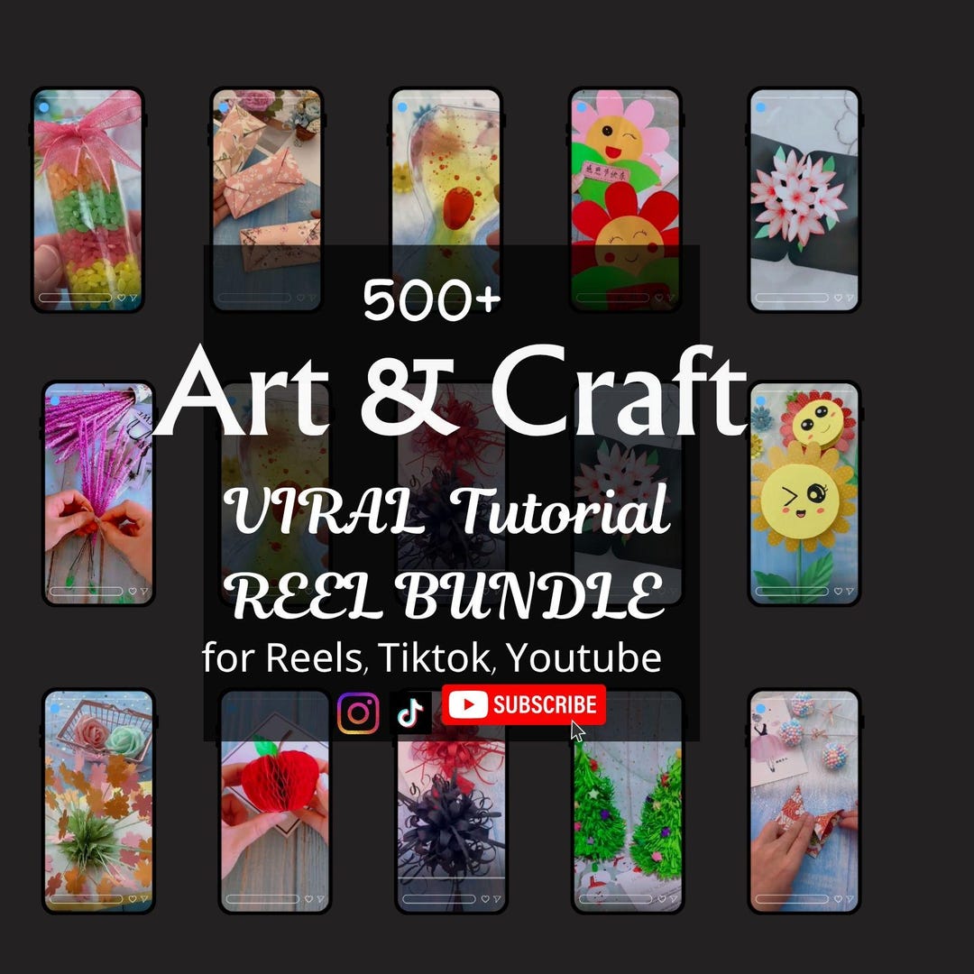 500+ Viral Art and Craft Short Reels Bundle -raw Video Clips With PLR ...