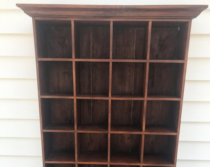 Antique Barber Shop Shaving Mug Display Cabinet / Cubby Rare Piece From ...