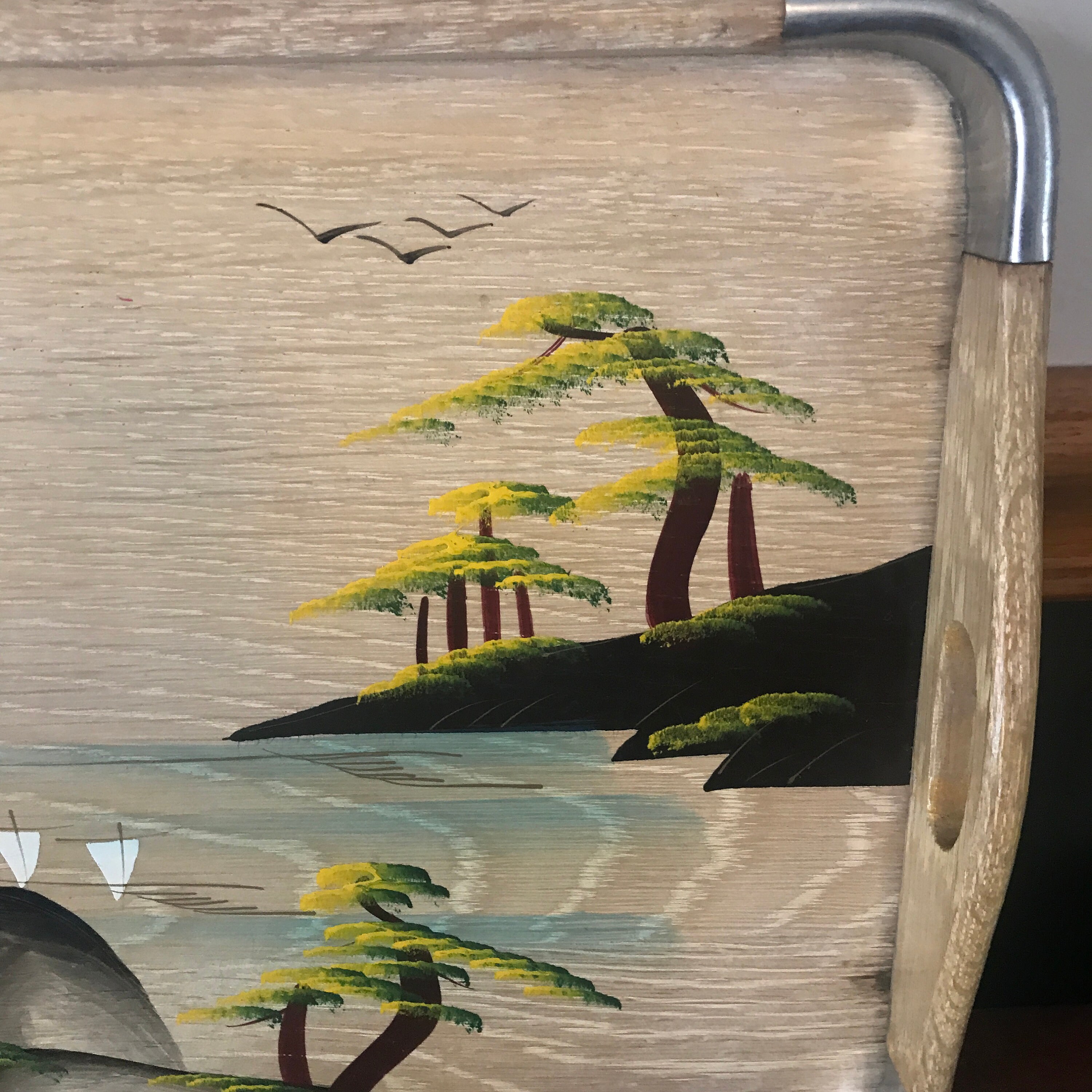 Vintage Japanese Serving Tray Hand Painted Mt. Fuji and Pagodas - Etsy