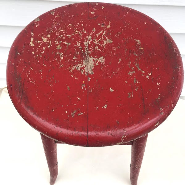 Red Stool - Etsy