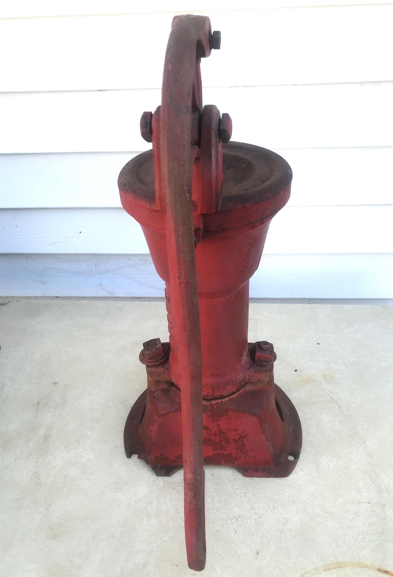 Antique Water Pump, Pitcher Pump, Cast Iron, Red, Baker Mfg. Company - Etsy