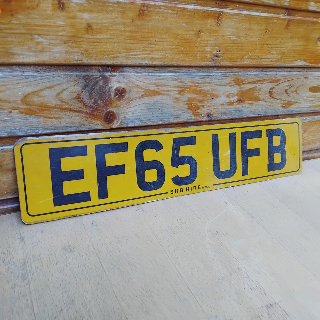 EF65-UFB Original EU License Plate – Car Number – Collectible Metal ...